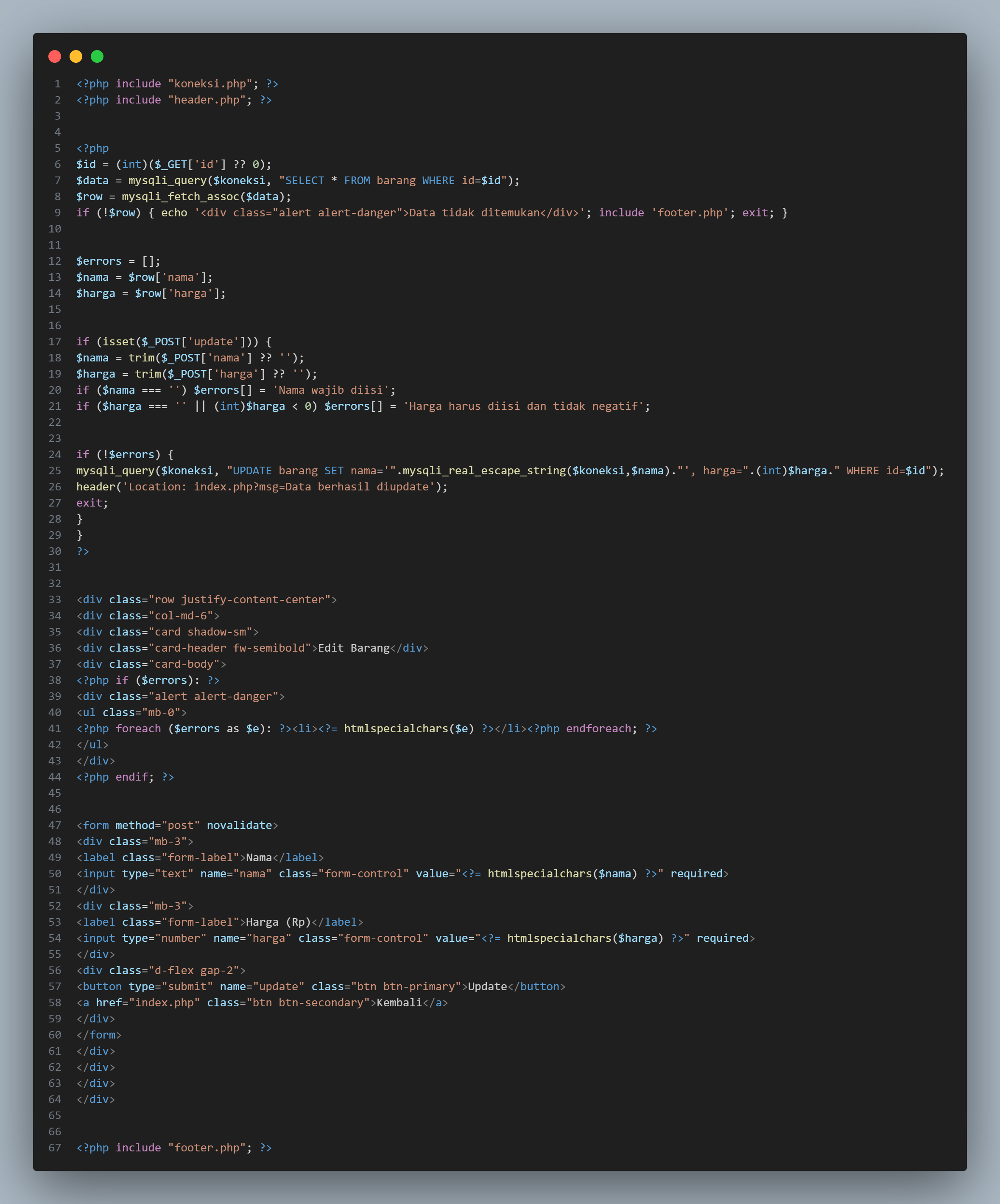 Source Code Web Crud Paling Sederhana